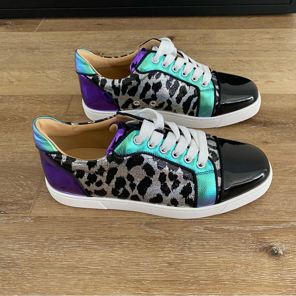 Christian Louboutin Vieira Orlato Flat Lop Top Sneaker - Gem